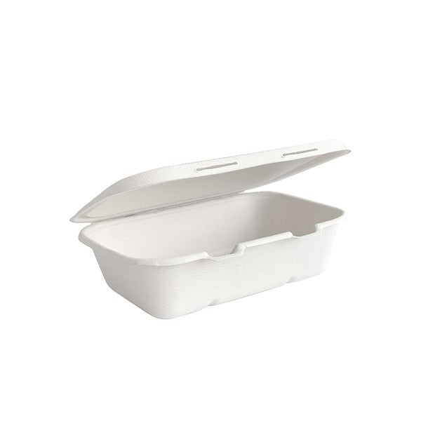 7.5x5x1.9" Bagasse Clamshell Containers | Food Packaging UK – Reign ...