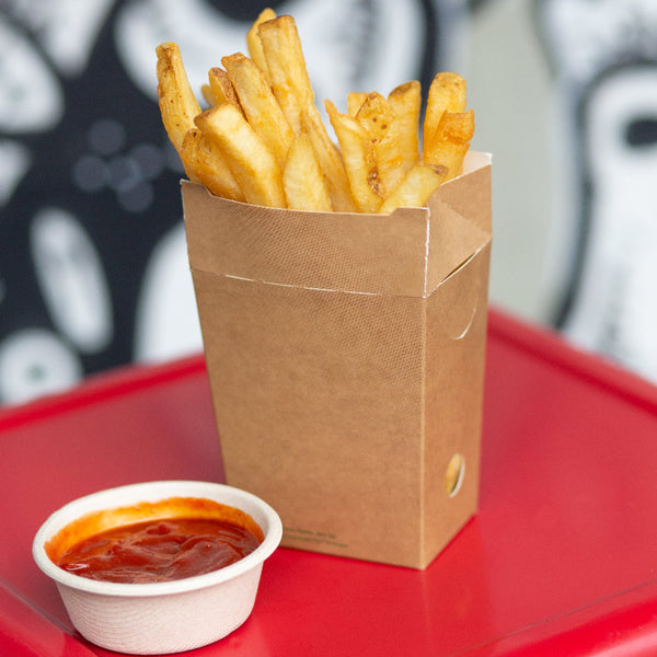 Small Enclosed Paperboard Chip Boxes | Eco Friendly Chip Cups UK ...